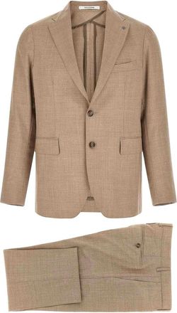 Tagliatore Knielanges Kleid - Beige