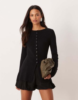 Nobody's Child Gilet long en maille - Noir