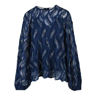Essentiel Femme, Blouses et Chemises, Bleu, Taille: 38 FR Blusa traforata