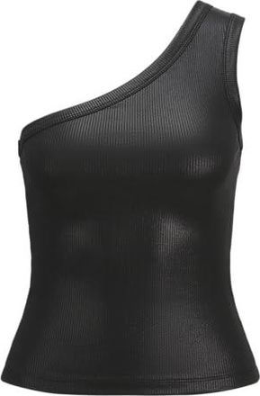 Jack & Jones Jxfunda STR Shine Top à épaules dénudées Haut, Noir/détails : Film Noir, M Femmes