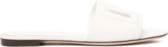 Dolce & Gabbana Femme, Chaussures, Blanc, Taille: 36 EU Sandales Blanches avec D&eacute;tail Logo