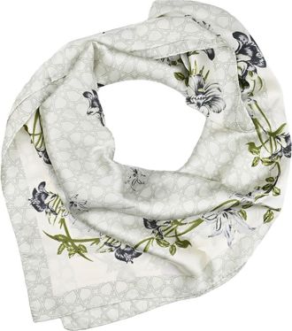 Lumberjack Damen Schal aus Reiner Seide, Halstuch, Blumen- und Arabeskenmuster, Quadratisch 70x70 cm, mit Geschenkbox