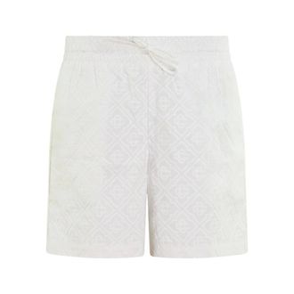 Casablanca Homme, Shorts, Blanc, Taille: M Shorts Monogramme Puff Blancs
