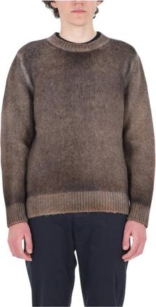 Avant Toi Homme, Pulls, Brun, Taille: M Pull ras du cou bross&eacute;