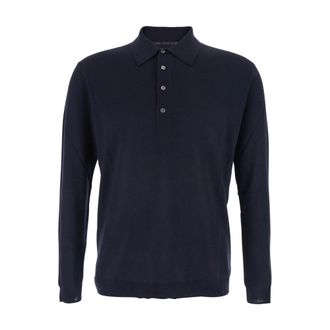 low brand Polo Collar Sweater - - Knitwear - Herren - Blau - S