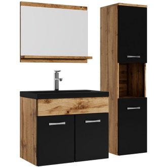 Badplaats Badplaats - Set de meuble de salle de bain Montreal 60 cm - lavabo