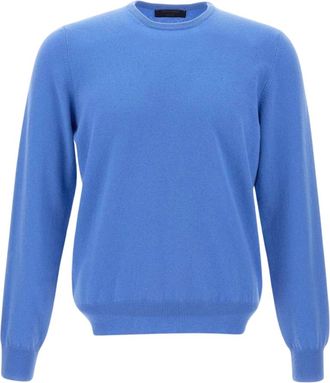Gran Sasso Homme, Pulls, Bleu, Taille: M Girocollo Cashmere