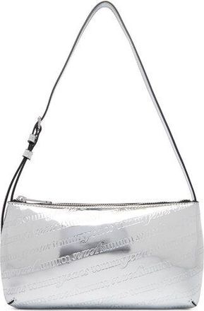 Tommy Jeans Handtasche Tjw Must Metallic Shoulder Bag AW0AW18009 Silberfarben