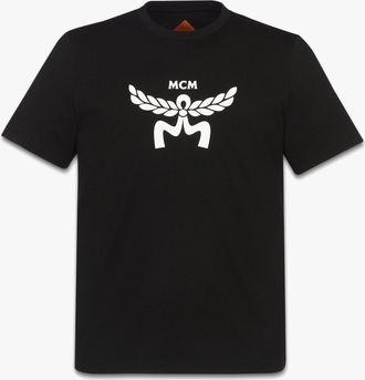 MCM T-Shirt aus Bio-Baumwolle mit Laurel-Logo-Print
