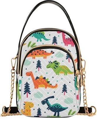 Mnsruu Sac à bandoulière pour femme - Joli sac à dos à bandoulière avec bandoulière réglable - Motif dinosaure