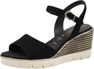 Tamaris Femme Damen 1-28360-44 Sandale cale, Noir, 41 EU