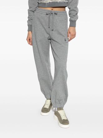 Alexander McQueen Logo-Embroidered Cotton Joggers - Grey