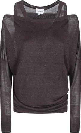 P.A.R.O.S.H. P.a.r.o.s.h., Femme, Pulls, Brun, Taille: 40 FR Babylon26 Long Sleeve Sweater