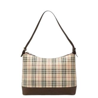 Burberry Pre-owned Nova Check Nylon Leder Schultertasche - - Pre-owned - Damen - Beige - ONE SIZE