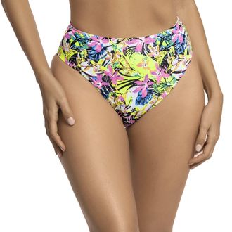 Relleciga Damen Bademode High Waist Bikini-Hose Slip Bottom Retro Jungle S