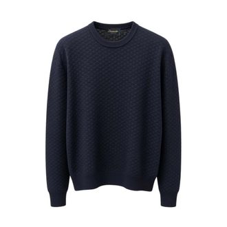 Drumohr D1M103Rl Rundhals-Strickpullover - - Knitwear - Herren - Blau - 2XL