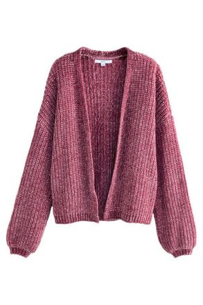 Next Strickjacke Relaxed Fit Chenille-Strickjacke (1-tlg)