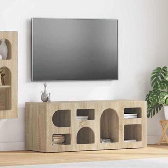 vidaXL vidaXL Meuble TV Ch&ecirc;ne Sonoma 100 x 35 x 40 cm Bois ding&eacute;nierie