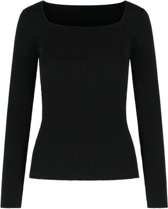 Courr&egrave;ges Pull Col Rond - Noir
