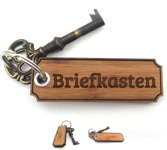 Mr. & Mrs. Panda Schlüsselanhänger Briefkasten - Geschenk, Schenken, Geschenke, Schlüsselanhänger Holz, Schlüsselanhänger aus Holz, Holz