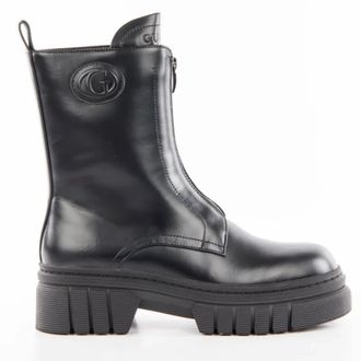 Guess Annia Damen Schwarze Leder Stiefeletten - - Shoes - Damen - Schwarzk - 37 EU