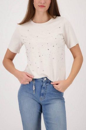 Monari T-Shirt 410112 Exklusive Strass- und Perlen-Details