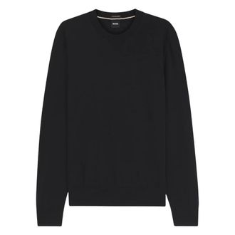 HUGO BOSS Homme, Pulls, Noir, Taille: S Pull Col Rond Coupe Regular