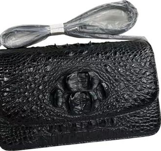 Generic Sacoche bandouli&egrave;re femme en cuir v&eacute;ritable crocodile, petit mod&egrave;le, sac &agrave; main en cuir dalligator v&eacute;ritable
