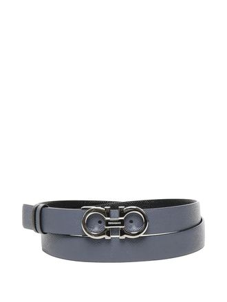 Ferragamo ceinture Gancini à design réversible - Noir