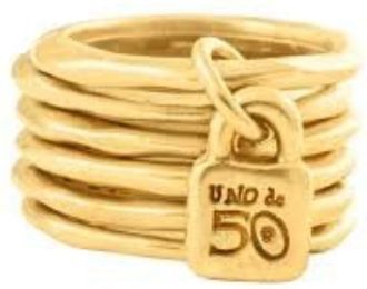 Uno De 50 Mehrreihiger Ring mit 18-karätigem Gold, Metall, Kein Edelstein