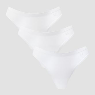 MyProtein String discret taille mi-haute MP pour femmes (lot de 3) - Blanc - XS