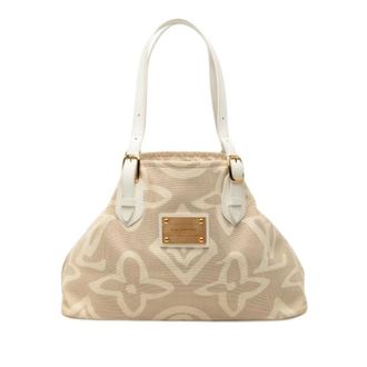 Louis Vuitton Sac fourre-tout en toile Pre-owned - Femme - Pre-owned - Beige - Taille: ONE Size
