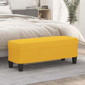 vidaXL vidaXL Banc Jaune clair 100x35x41 cm Tissu
