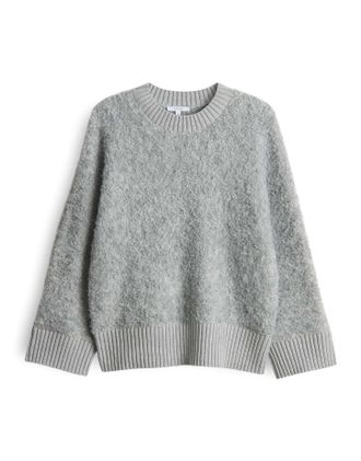 OPUS Damen Pullover | PENNAN Regular Strickpullover in Boucl&eacute; Optik Hazy Fog Melange, 40