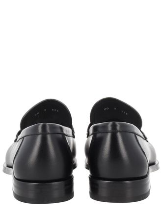 Ferragamo Gancini Leather Loafer - Black