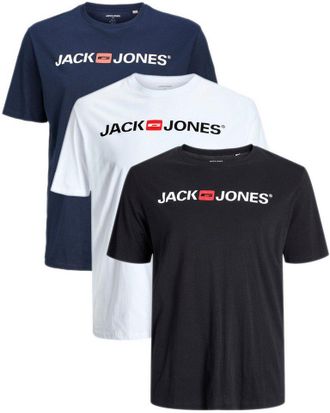 Jack & Jones Plus Size Print-Shirt (Spar-Set, 3er-Pack) Big Size Shirt &Uuml;bergr&ouml;&szlig;en Shirt