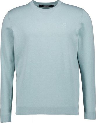 Karl Lagerfeld Herren Pullover grün Baumwolle unifarben