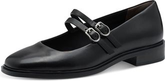 Tamaris Damen Ballerina Leder schwarz 40