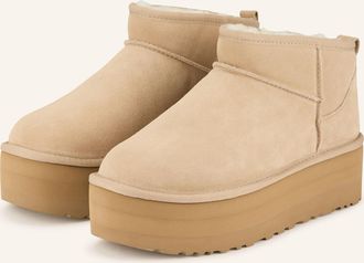 UGG Plateau-Boots Classic Ultra Mini Platform beige