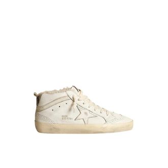 Golden Goose Mid Star - Femme - Chaussures - Blanc - Taille: 38 EU