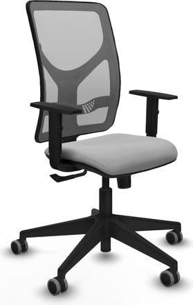 Piqueras y Crespo B&uuml;rostuhl, grau, mit 1D-Armlehnen, h&ouml;henverstellbare Lendenwirbelst&uuml;tze, ausgestattet mit 3 Positionen und Schneideschaum, mit Rollen von 65 mm, Parke