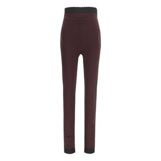 The Attico Leggings &agrave; d&eacute;tails transparents - Femme - Pantalons - Brun - Taille: 40 FR