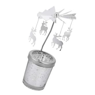 OSALADI Kerzenhalter Mit Hirschmotiv Drehbarer Kerzenst&auml;nder F&uuml;r Innen Und Au&szlig;en Elegant F&uuml;r Tischdekoration Und Besondere Anl&auml;sse