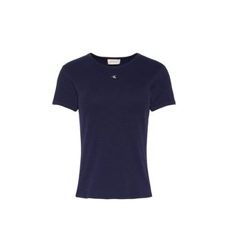 Calvin Klein T-shirt gaufr&eacute; en coton m&eacute;lang&eacute;