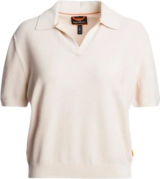 Parajumpers Femme, Tops, Beige, Taille: 38 FR Polo &agrave; Manches Courtes Shan