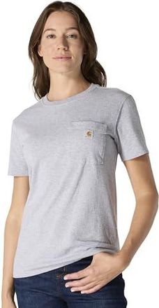 Carhartt Work in Progress Pocket Short-Sleeve T-Shirt, Heather Grey, X-Small Femme