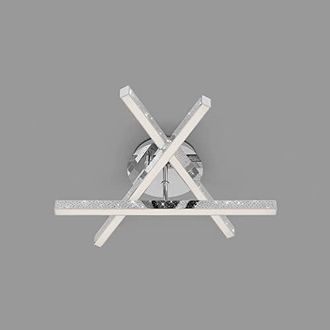 Briloner Briloner Leuchten - LED Deckenleuchte mit Glitzereffekt, warmweiße Lichtfarbe, LED Deckenlampe in glänzender Chromoptik, 15 Watt Wohnzimmerlampe, 400x