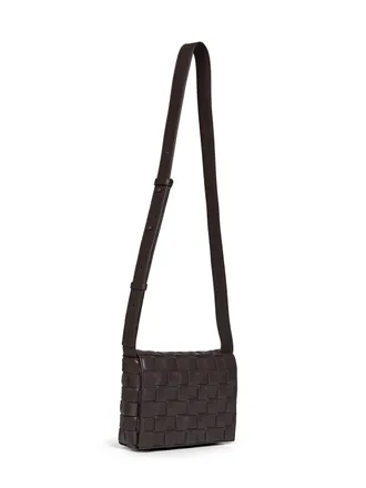 Bottega Veneta Mens Messenger Bag Orto Brown Calfskin Leather Shoulder