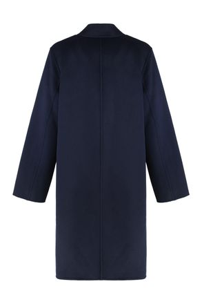 Tory Burch Womens Reversible Wool Coat Navy