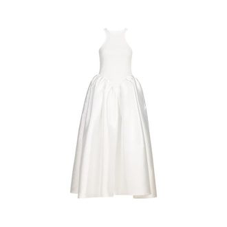 Marques Almeida Robe longue &agrave; jupe ample en coton biologique